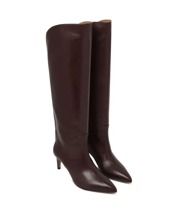 Paris Texas Knee-high Pointed Toe Boots - Black