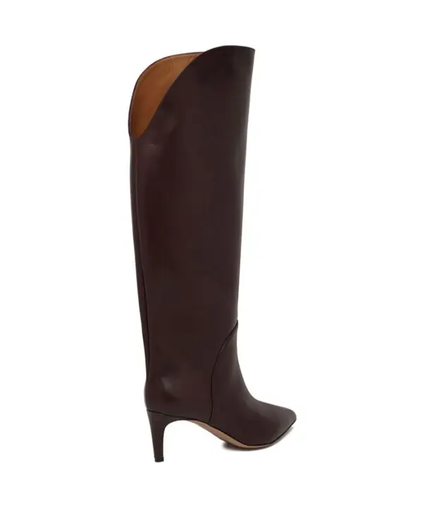 Paris Texas Knee-high Pointed Toe Boots - Black