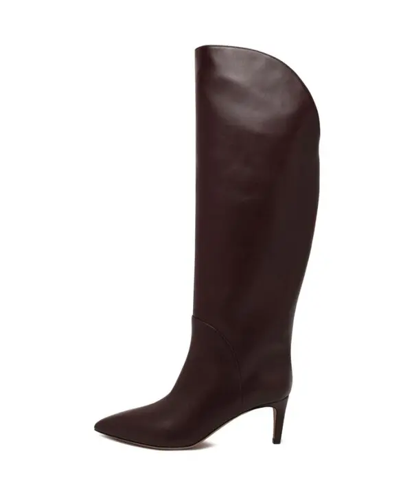 Paris Texas Knee-high Pointed Toe Boots - Black