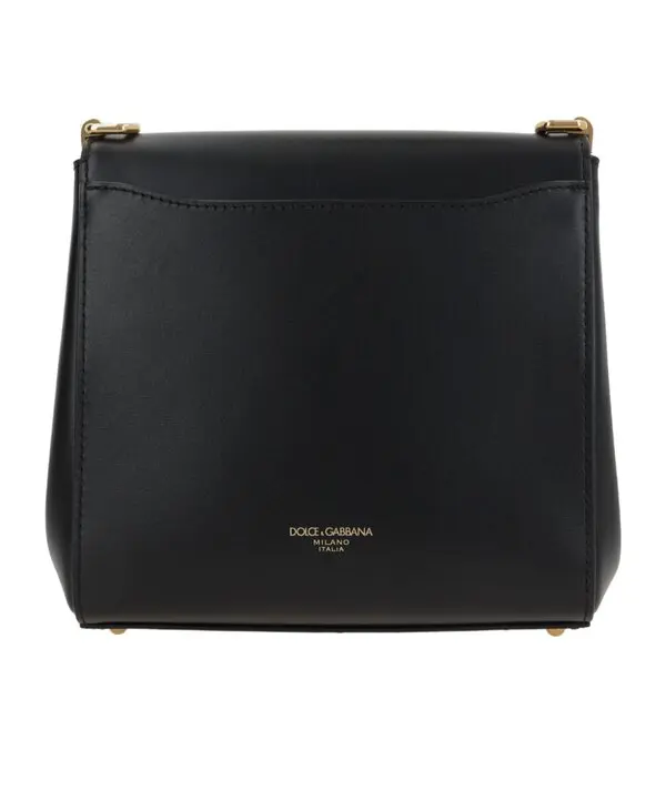 Dolce & Gabbana Marlene Foldover Top Crossbody Bag - Black