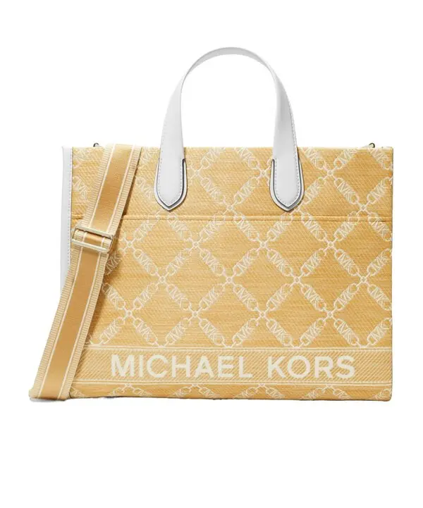 Michael Kors Empire Logo Jacquard Tote Bag - Nude