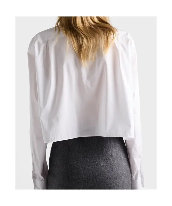 Prada Long Sleeve Shirt With Bow Detail