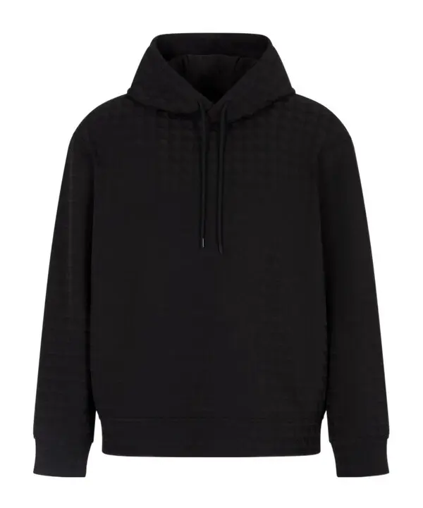 Emporio Armani All-over Logo Detailed Drawstring Hoodie