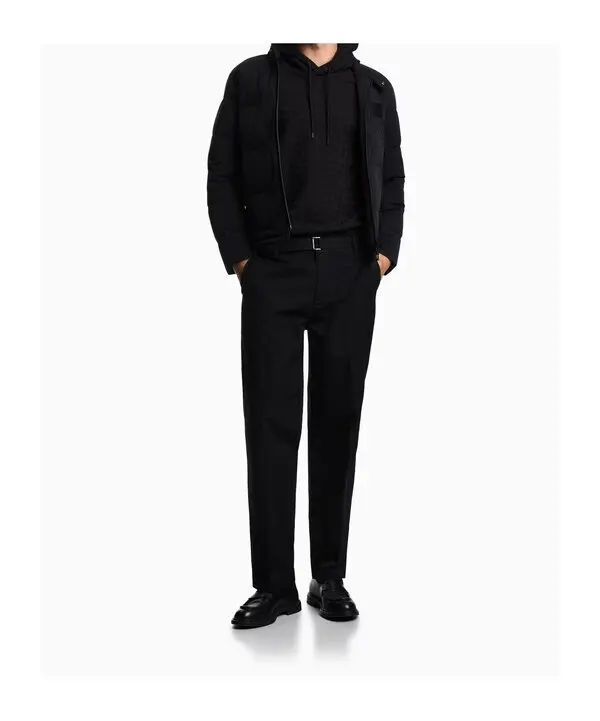 Emporio Armani All-over Logo Detailed Drawstring Hoodie