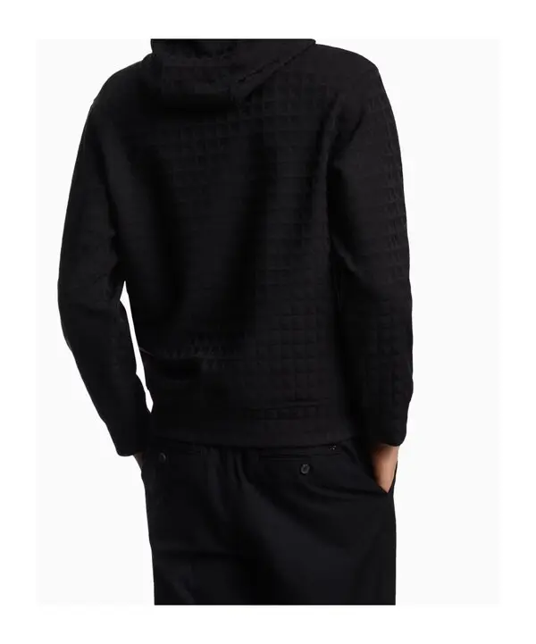 Emporio Armani All-over Logo Detailed Drawstring Hoodie