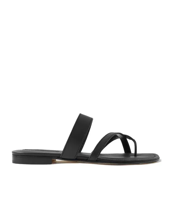 Manolo Blahnik Square Toe Flat Sandals