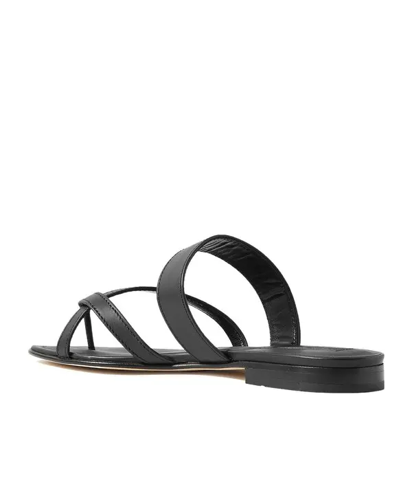 Manolo Blahnik Square Toe Flat Sandals