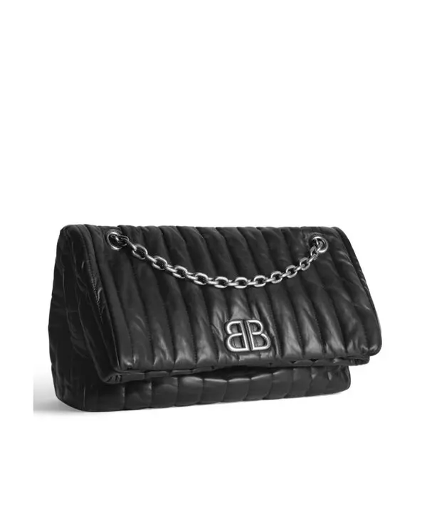 Balenciaga Monaco Medium Quilted Chain Shoulder Bag