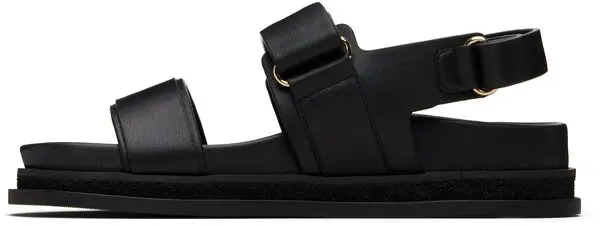 JIMMY CHOO Fayence City Flat Sandals - Black