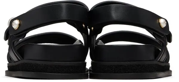 JIMMY CHOO Fayence City Flat Sandals - Black