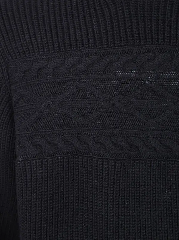 Zegna High Neck Knitted Jumper - Black