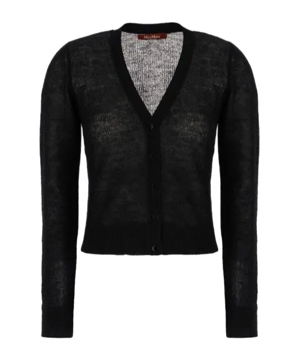 Max Mara V-neck Long-sleeved Cardigan - Black