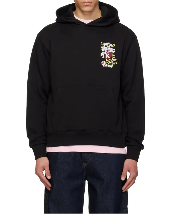 Kenzo Wild Tiger Embroidered Hoodie - Black