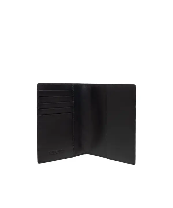 Bottega Veneta Intrecciato Weave Passport Holder - Black