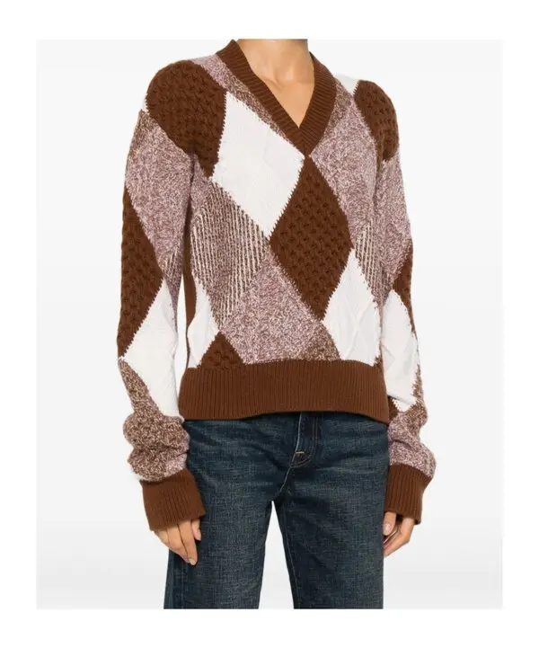 Stella McCartney V-neck Argyle Sweater
