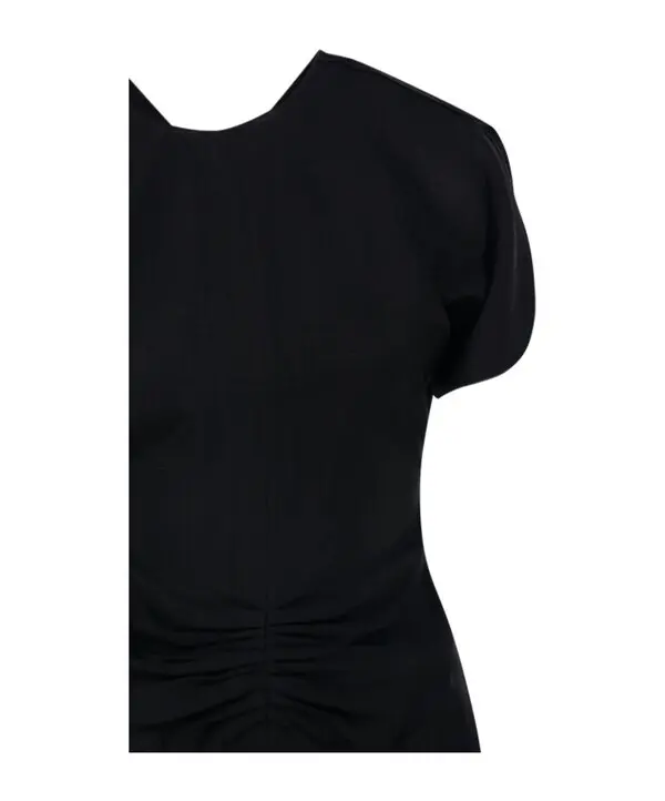 Victoria Beckham Gathered-detail Mini Dress - Black