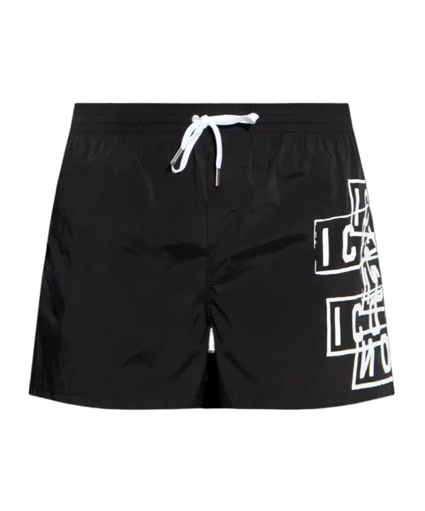Dsquared2 Logo Print Swim Shorts - Black
