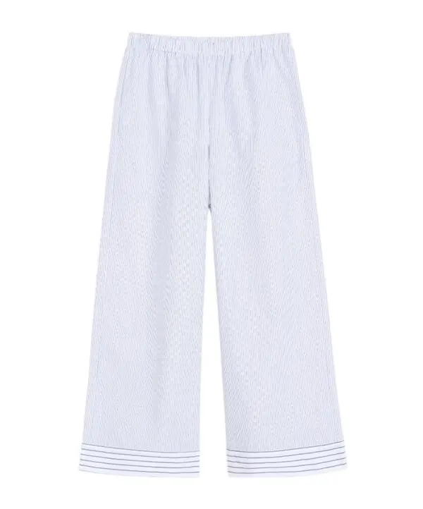 BY MALENE BIRGER Mirabello Striped Wide-leg Trousers