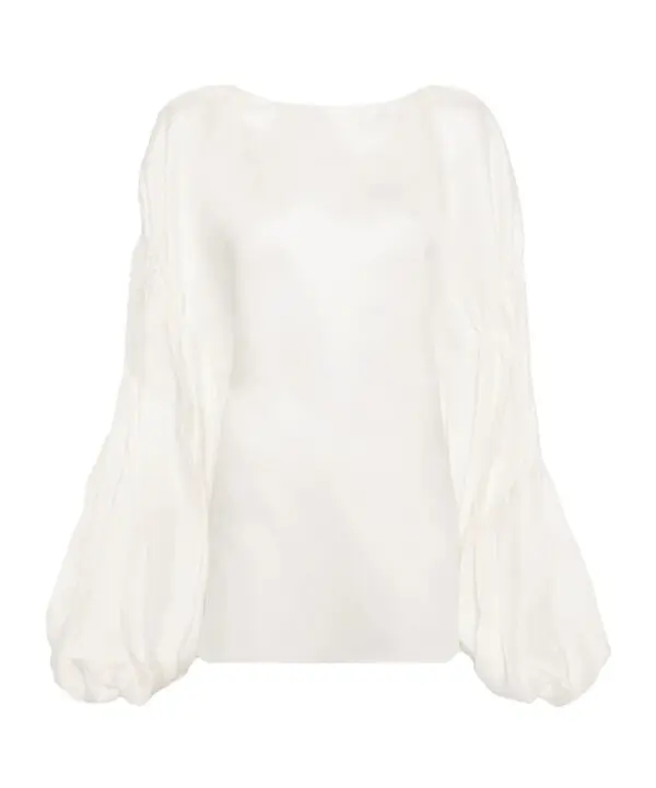 Khaite Quico Puff-sleeved Blouse - No