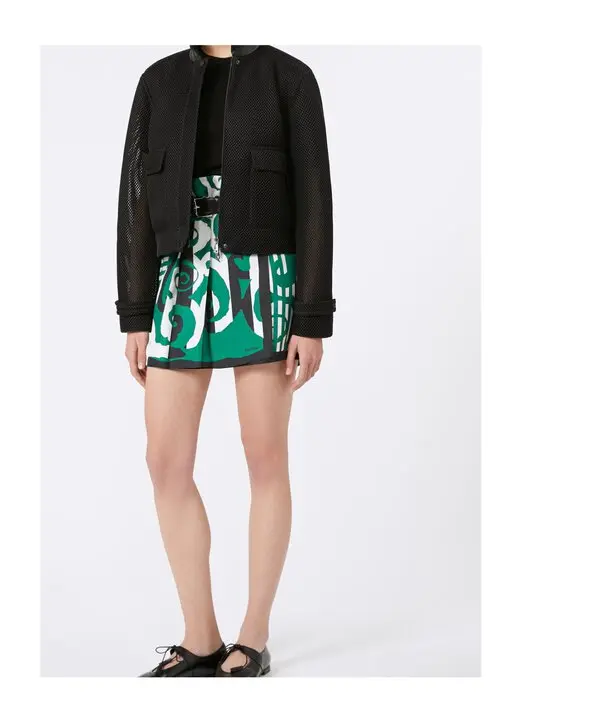 Max Mara Printed Pleated Mini Skirt