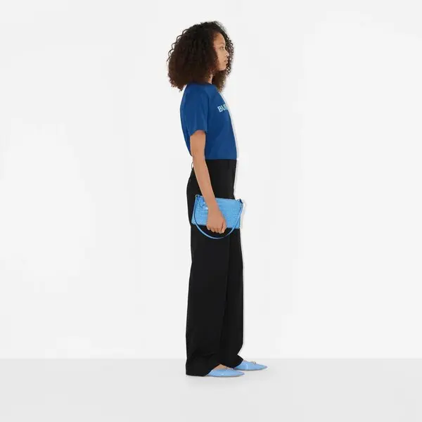 Burberry Logo Print Crewneck T-shirt - Blue