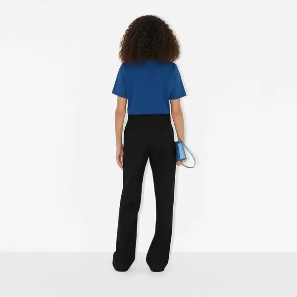 Burberry Logo Print Crewneck T-shirt - Blue