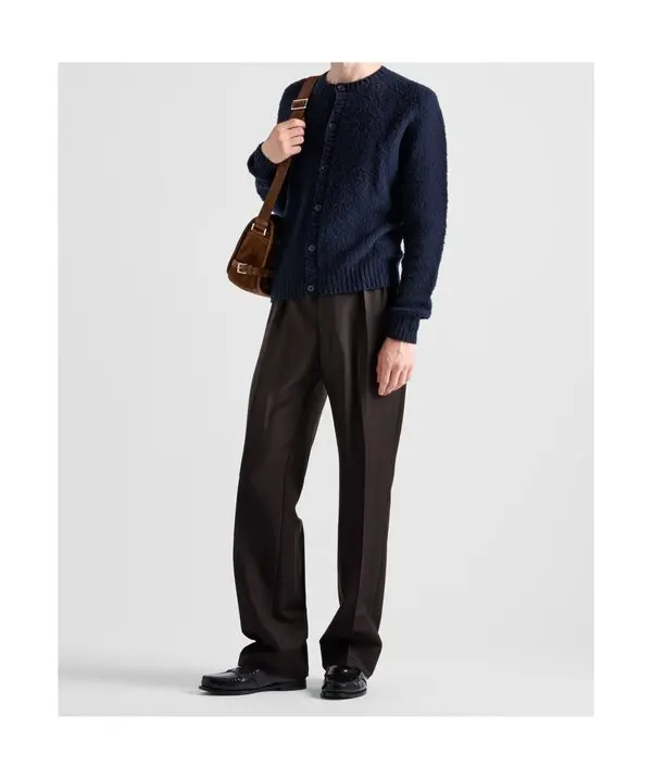 Prada Shetland Crewneck Cardigan