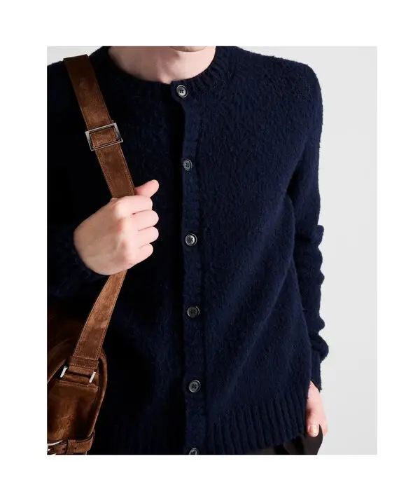 Prada Shetland Crewneck Cardigan