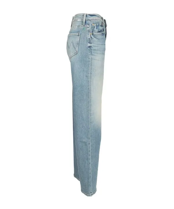 MOTHER The Spinner Zip Sneak Flared Jeans - Gray