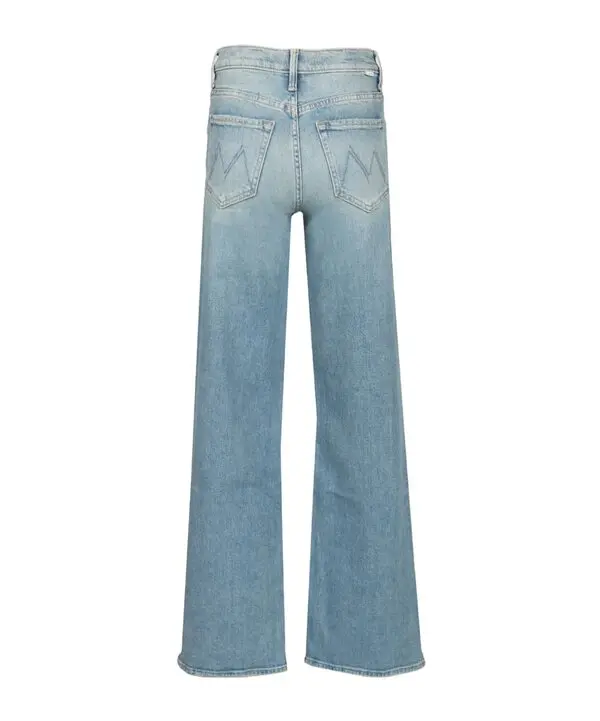 MOTHER The Spinner Zip Sneak Flared Jeans - Gray