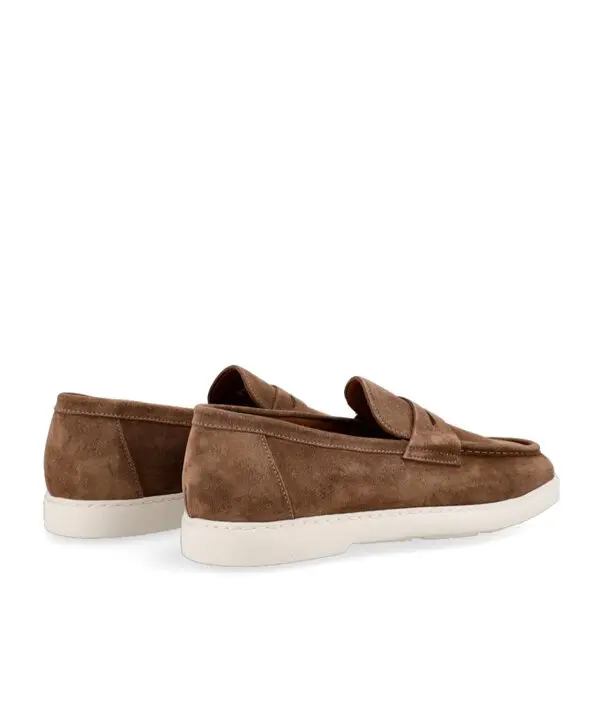DOUCAL'S Round Toe Loafers - Brown
