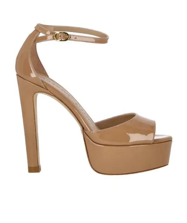 STUART WEITZMAN Disco Platform Sandals - Brown