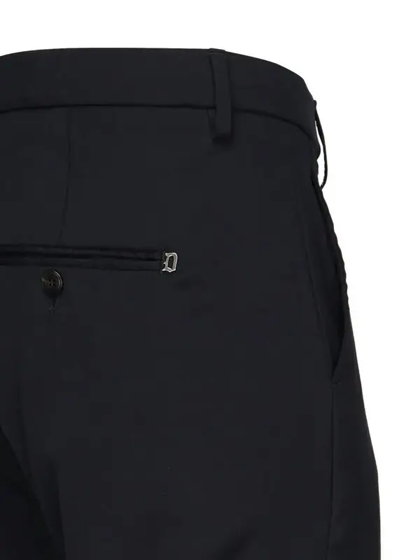 DONDUP Gaubert Wool-blend Trousers - Black