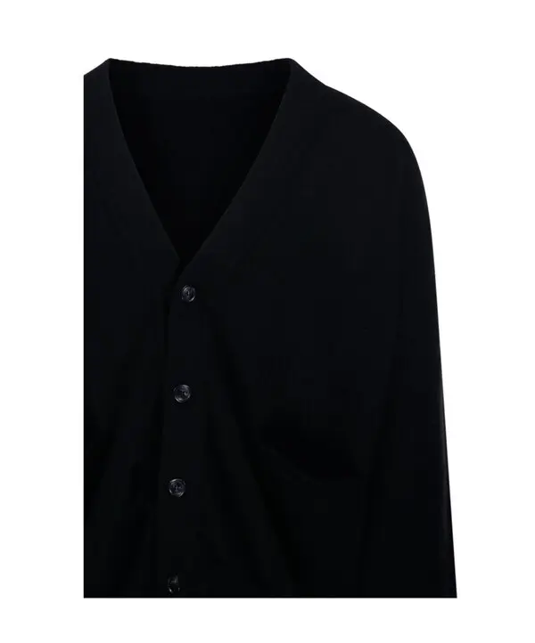 A PAPER KID Buttoned Patch-pocket Cardigan