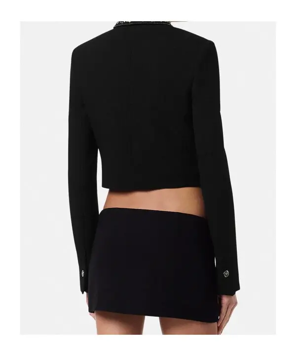 Versace Embellished Cropped Jacket