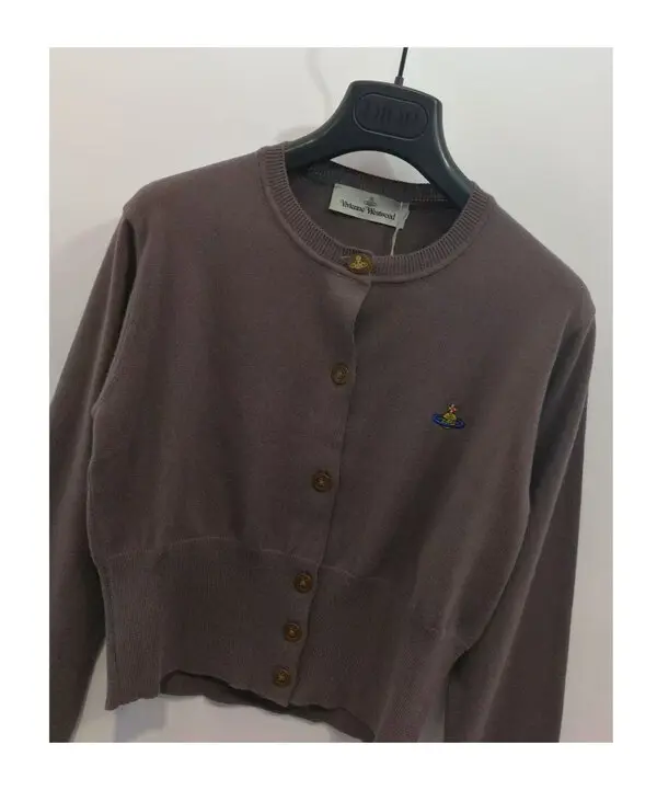 VIVIENNE WESTWOOD Orb Embroidered Knitted Cardigan