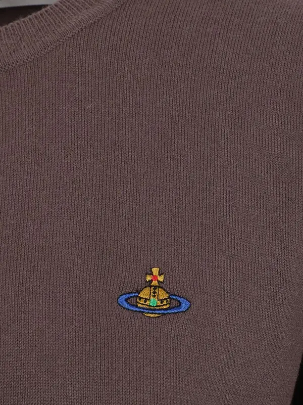 VIVIENNE WESTWOOD Orb Embroidered Knitted Cardigan