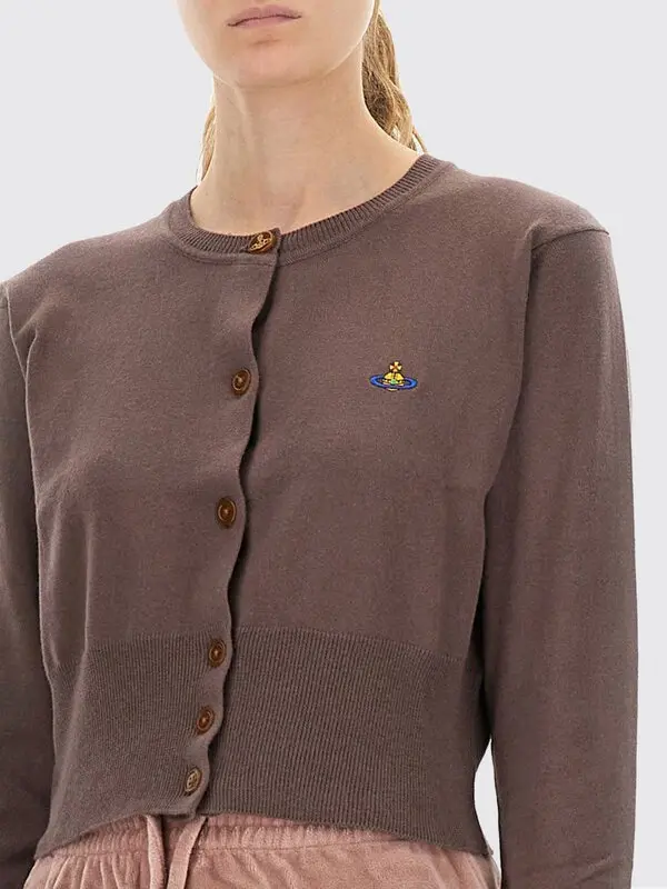 VIVIENNE WESTWOOD Orb Embroidered Knitted Cardigan