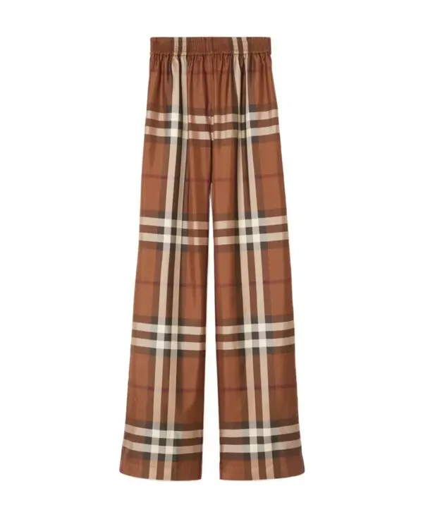 Burberry Checked Elasticated Waistband Trousers