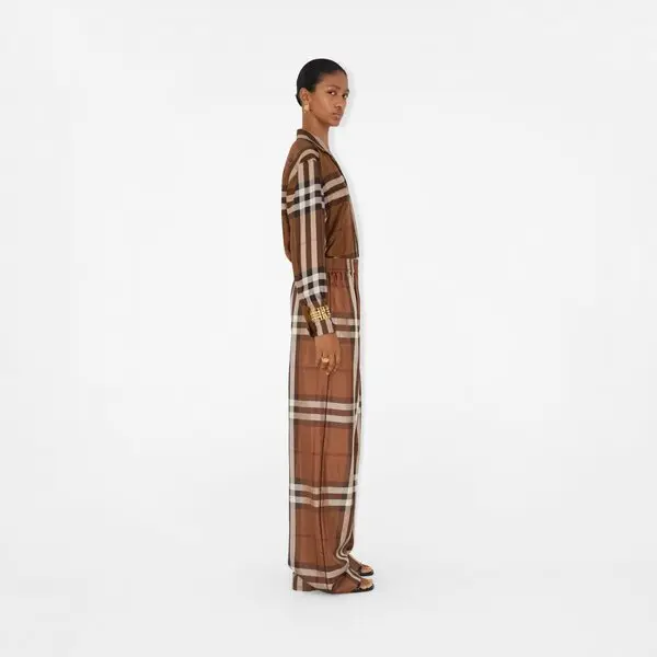Burberry Checked Elasticated Waistband Trousers