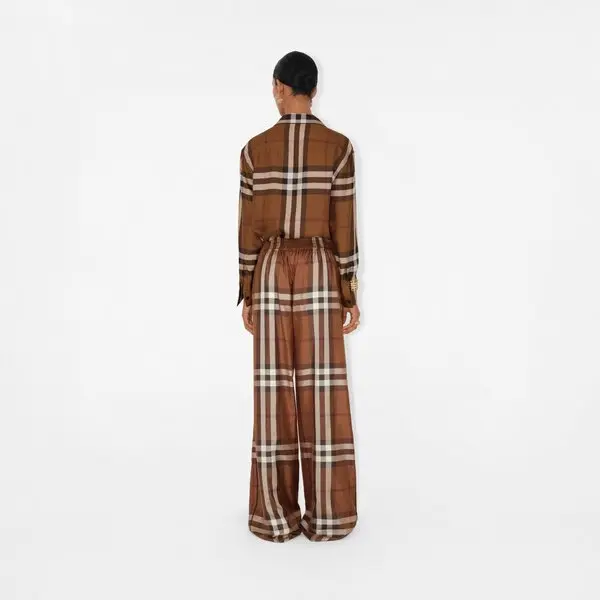 Burberry Checked Elasticated Waistband Trousers
