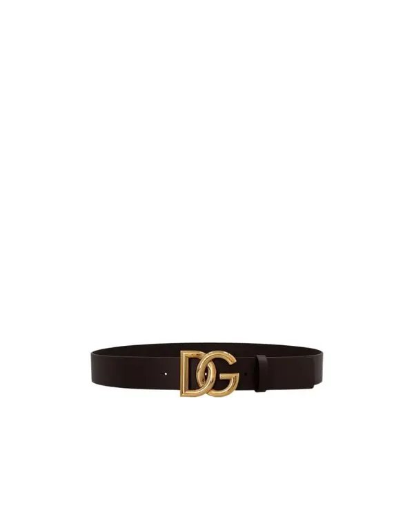 Dolce & Gabbana Dolce Gabbana Dg Logo Buckle Belt - Black