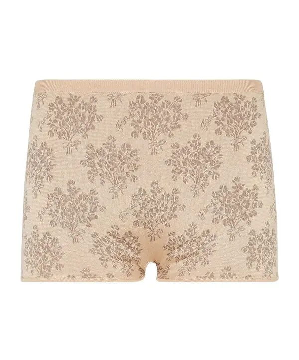 Fendi Floral Bouquet Jacquard Slim-fit Shorts - Pink