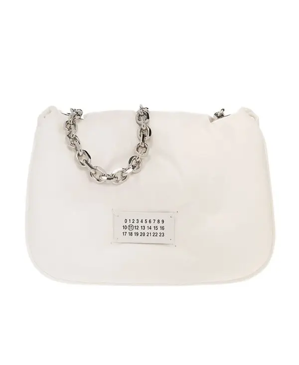 MAISON MARGIELA Glam Slam Quilted Messenger Bag - White