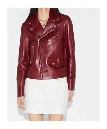 Gucci Leather Zip-up Jacket