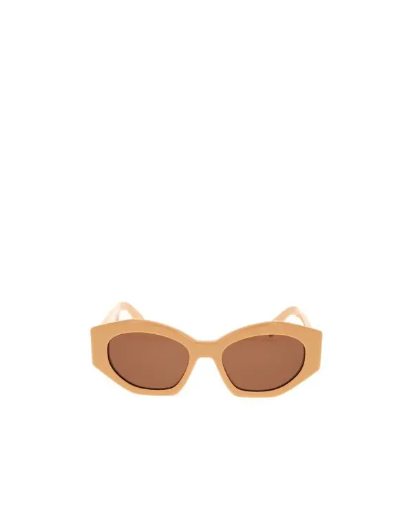 Celine Logo Plaque Arm Sunglasses - Brown