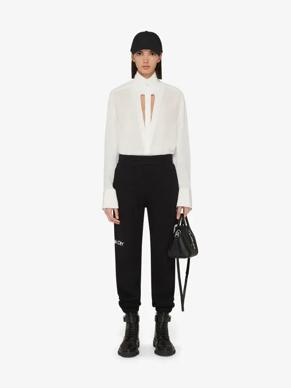 Givenchy Logo Embroidered Slim Sweatpants - Black
