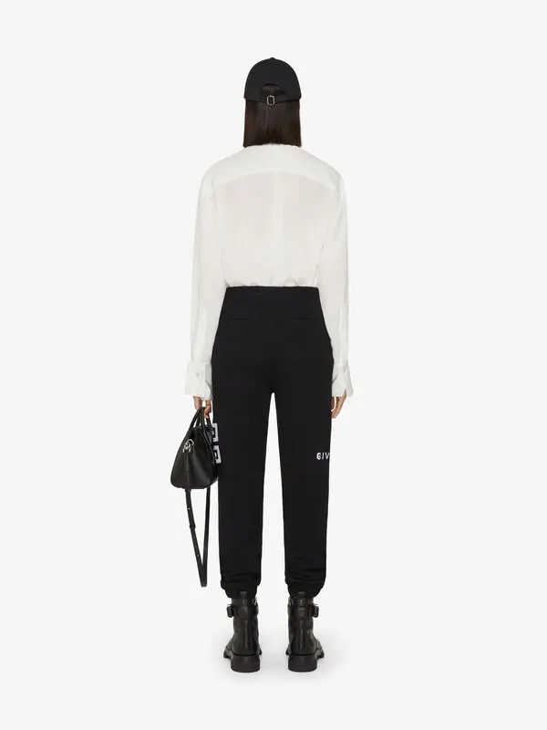 Givenchy Logo Embroidered Slim Sweatpants - Black