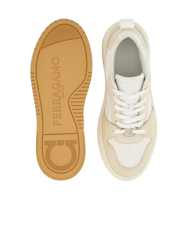 FERRAGAMO Round Toe Low Top Sneakers