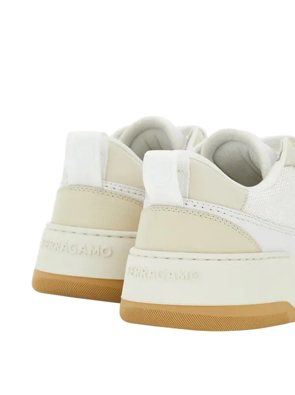 FERRAGAMO Round Toe Low Top Sneakers